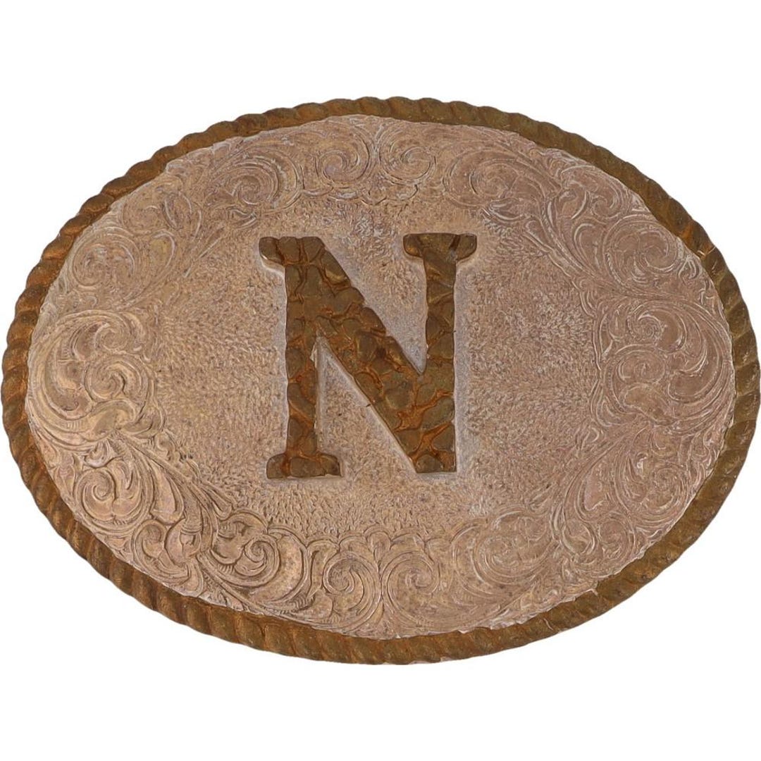 New Silver P N Letter Initial Name Noah Nathan Nick Nate Vintage Belt ...