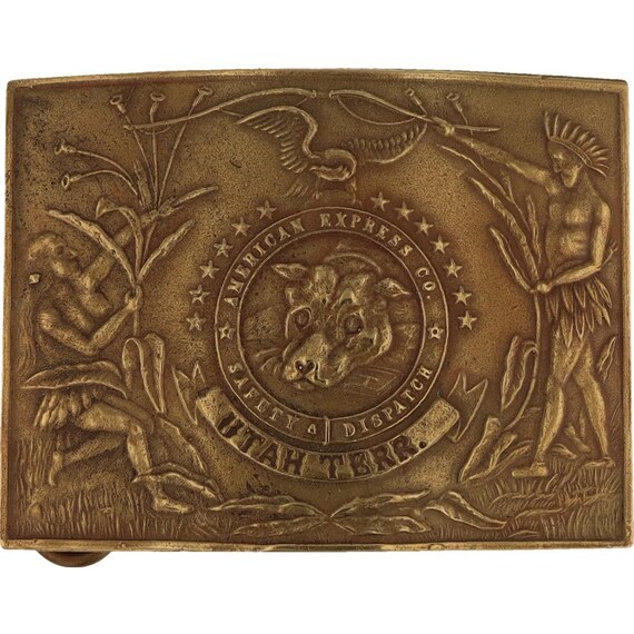 Brass American Express Mail Utah Native American Indi… - Gem
