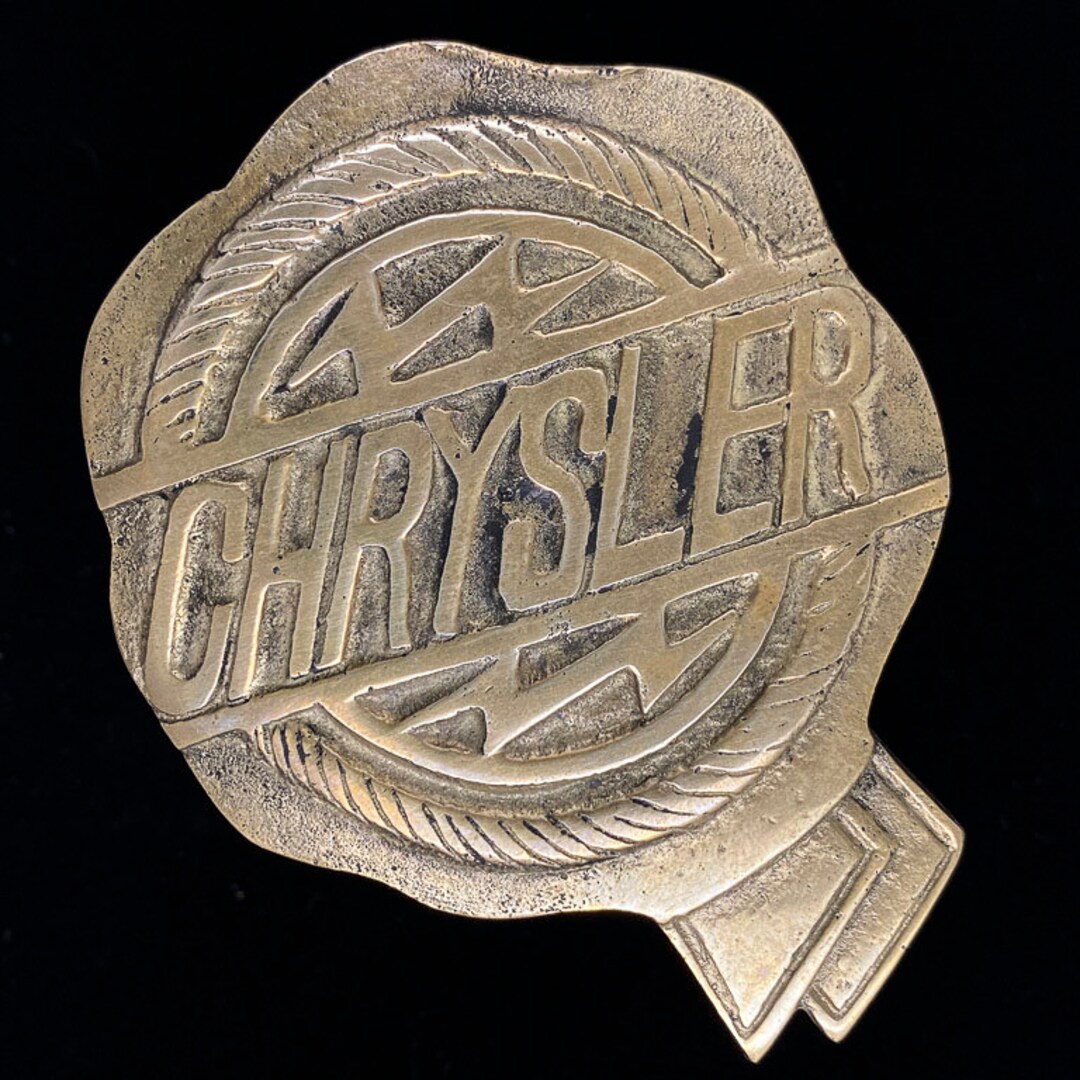 Chrysler Automobile Car Co Fiat Badge Emblem Logo Brass Commemorative ...