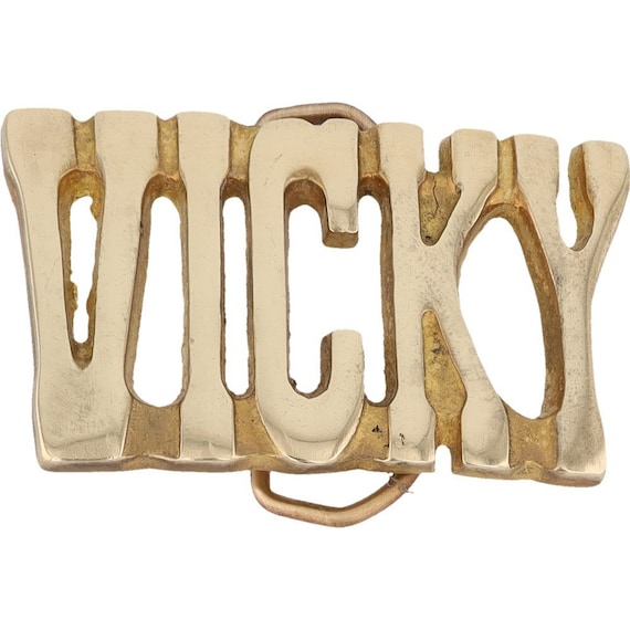 New Brass Vicky Vicki Victoria Name Old School Hippie… - Gem