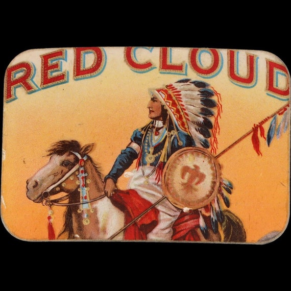 Red Cloud Tobacco Cigar Label Native American Chief I… - Gem