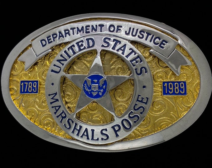 US Marshals Marshal Posse DOJ Department of Justice Star Badge Texas ...