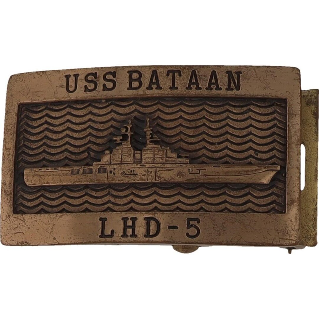 Uss Bataan Lhd-5 Navy Amphibious Assault Ship Military Nos Vintage Belt ...