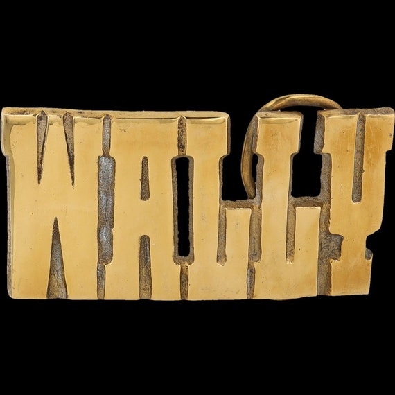 New Brass Wally Walt Walter Name Tag 1970s Nos Vintag… - Gem