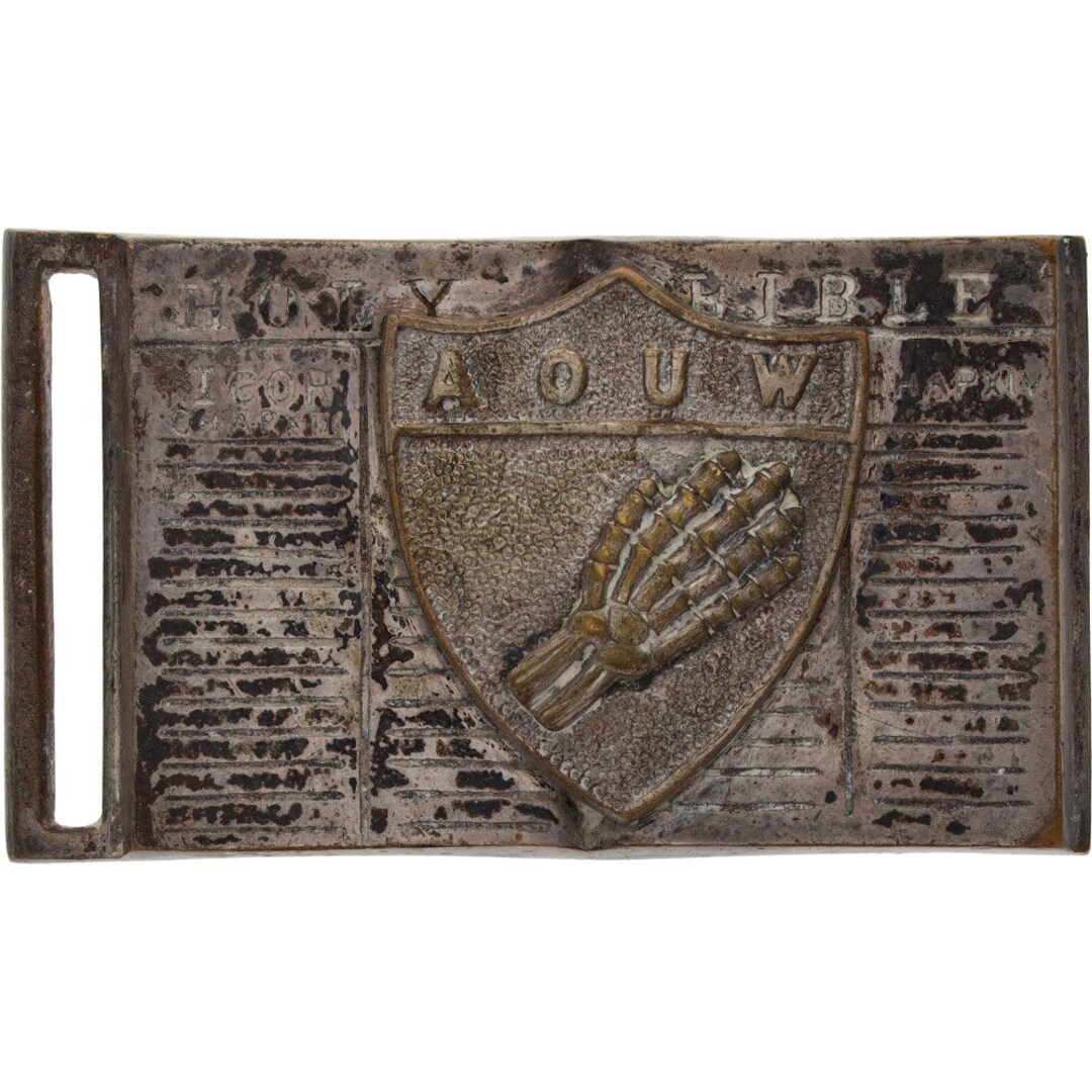 Antique Aouw Ancient Order United Workmen Fraternal 1910s Vintage Belt ...