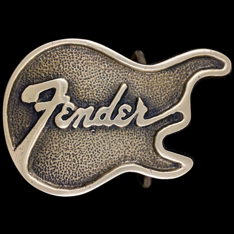 Rare Fender Brass Electric Guitar Logo Pick Player Music Musician Gift ...