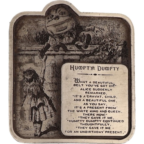 Alice Adventures Wonderland Humpty Dumpty Book Fairyt… - Gem