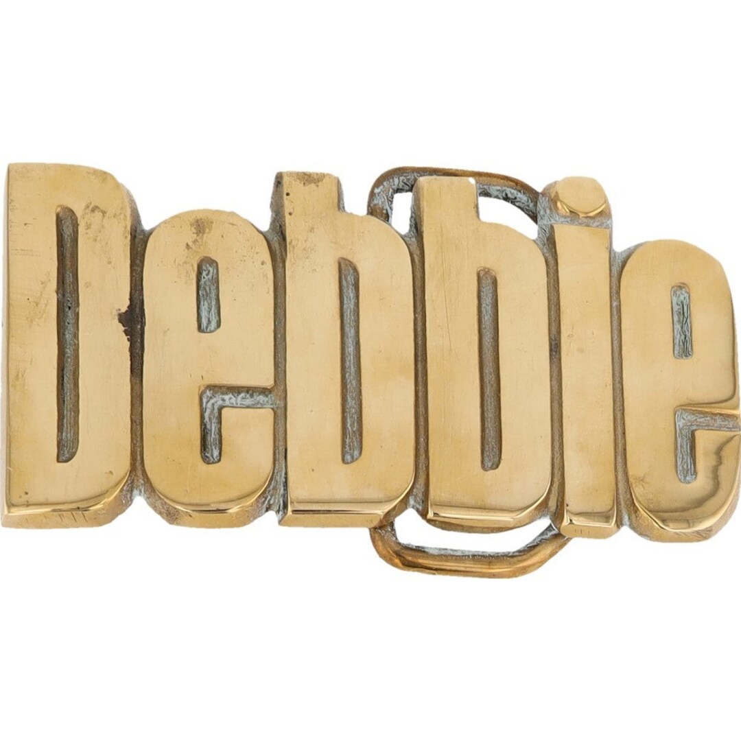 New Brass Debbie Deborah Deb Debra Name Tag 1970s Nos Vintage Belt ...