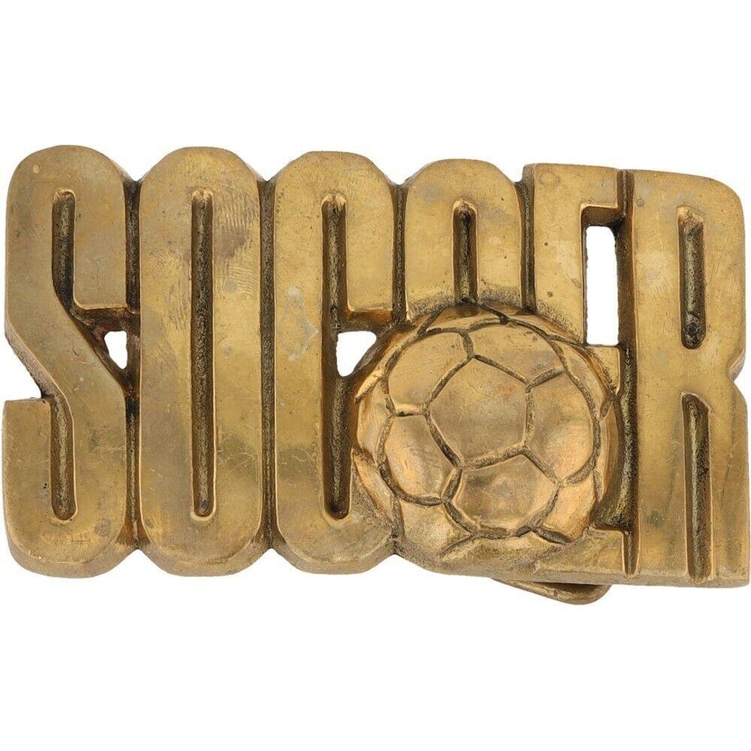 New Brass Soccer Football Team Futbol Uefa World Cup 70s Nos Vintage ...