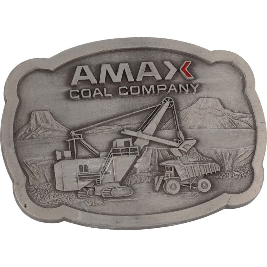 Amax Coal Company Dragline Shovel Crane Dump Truck Mining Vintage Belt ...