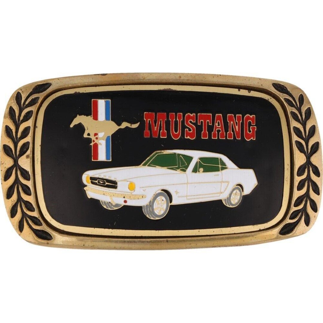 Brass Ford Mustang Shelby Cobra Motorsport Gt Fastback Nos Vintage Belt ...