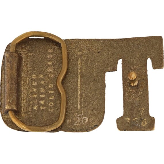 New Brass Tod Todd Name Tag 1970s Nos Vintage Belt Bu… - Gem