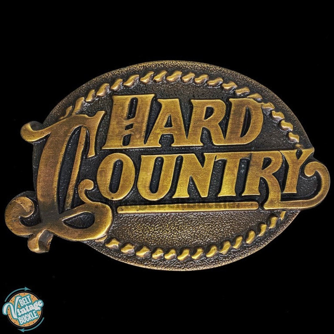Hard Country Movie Memorabilia Western 80s NOS Vintage Belt Buckle ...