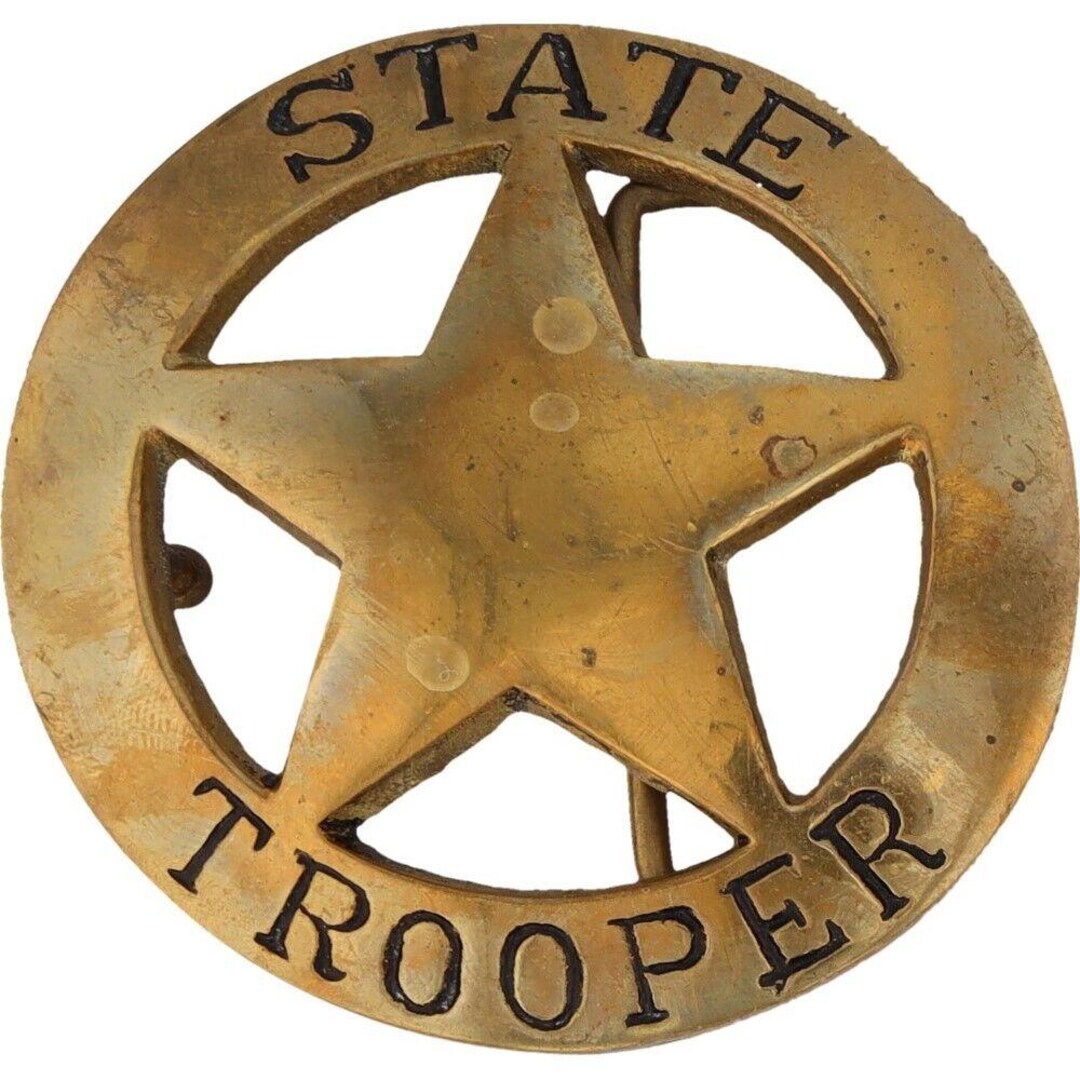 New Brass State Trooper Highway Patrol Police Motorcycle 1970s Nos ...