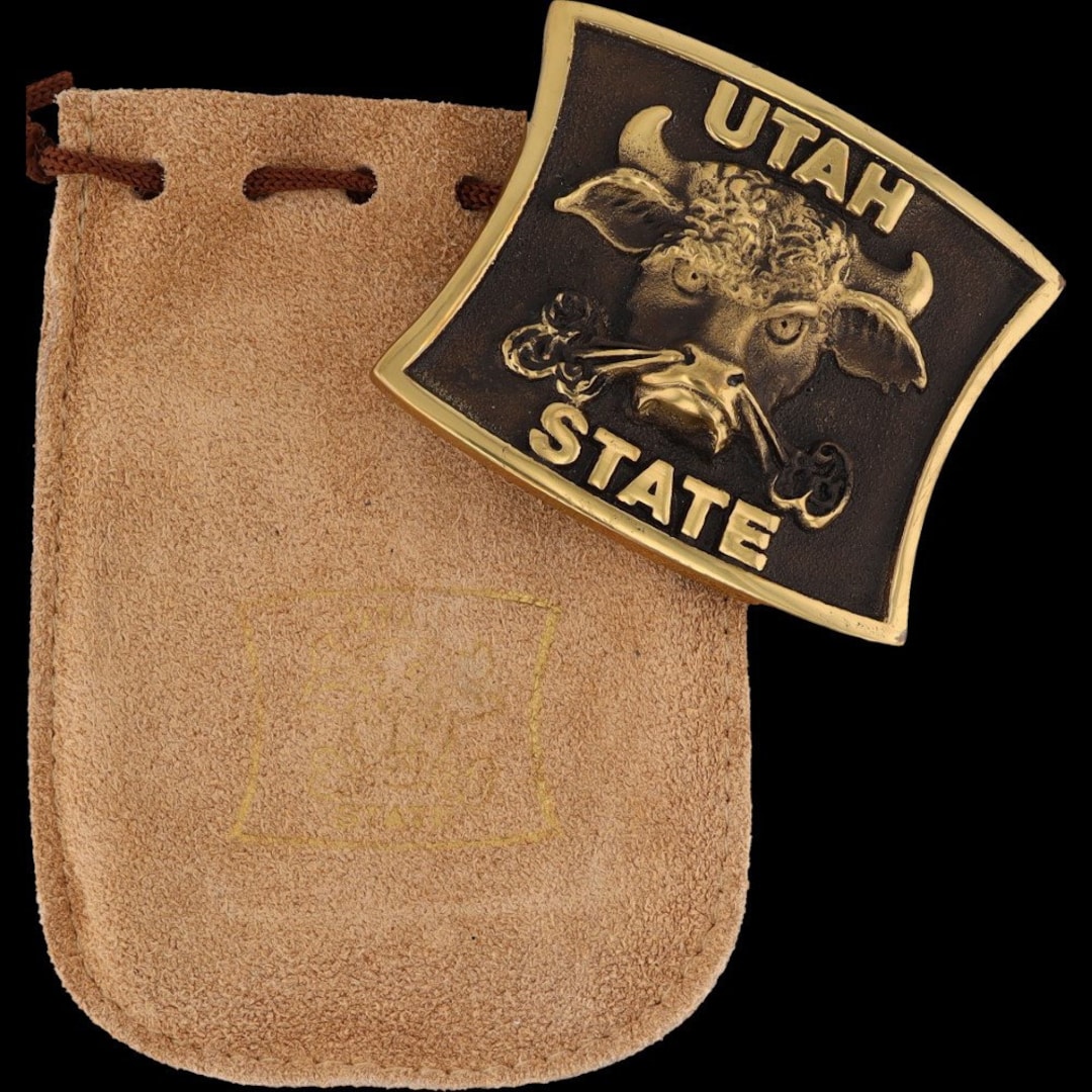 New Brass Usu Aggies Bull Utah State University Football Nos - Etsy