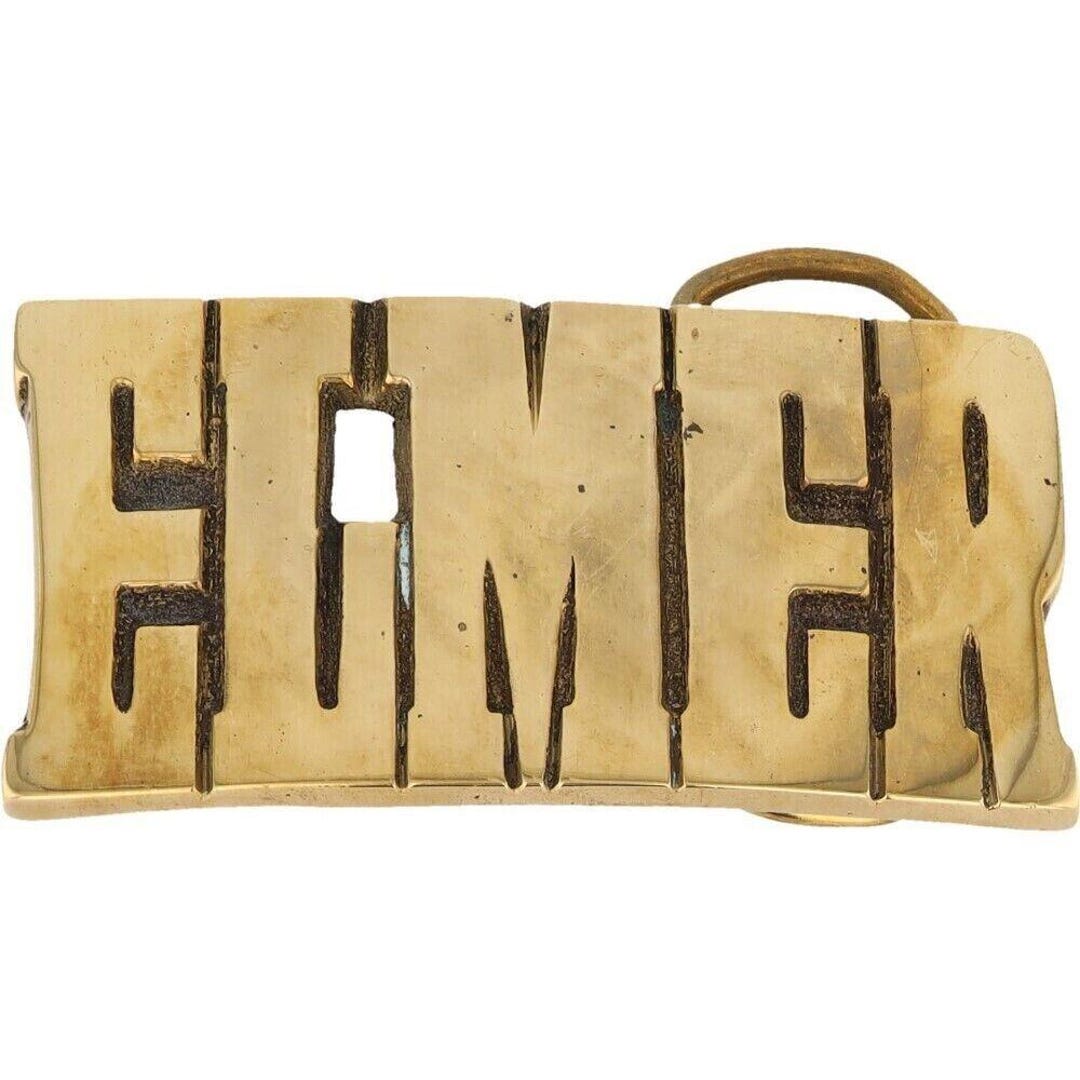 New Brass Elmer Elmo Elmar Elmerton Name Tag 1970s Nos Vintage Belt ...