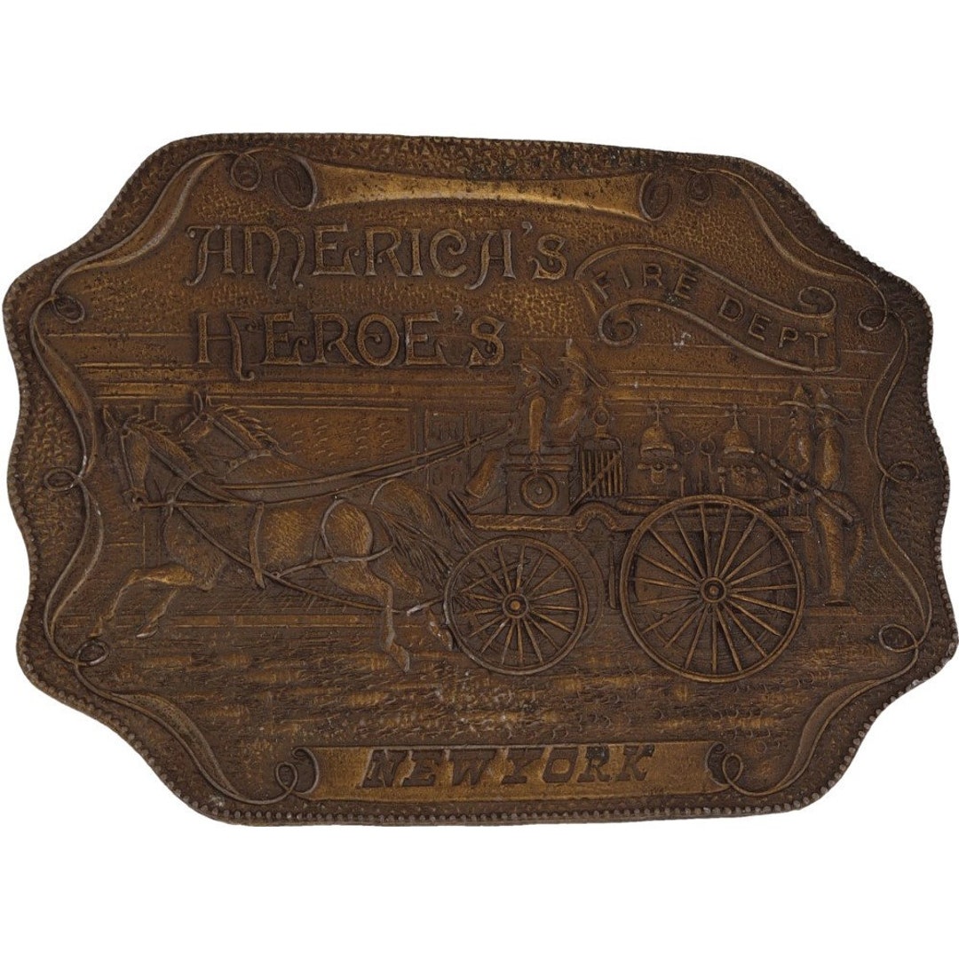 New York Fire Fighter Firefighter Fireman Department 70s Nos Vintage ...