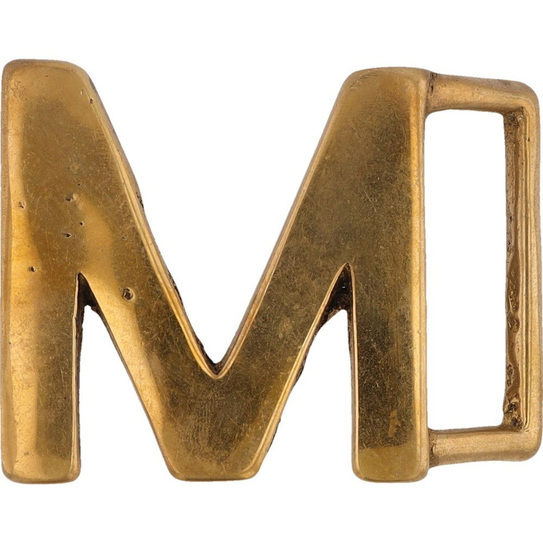 Brass M Letter Matthew Morgan Mike Michael Matt 1970s NOS Vintage Belt ...