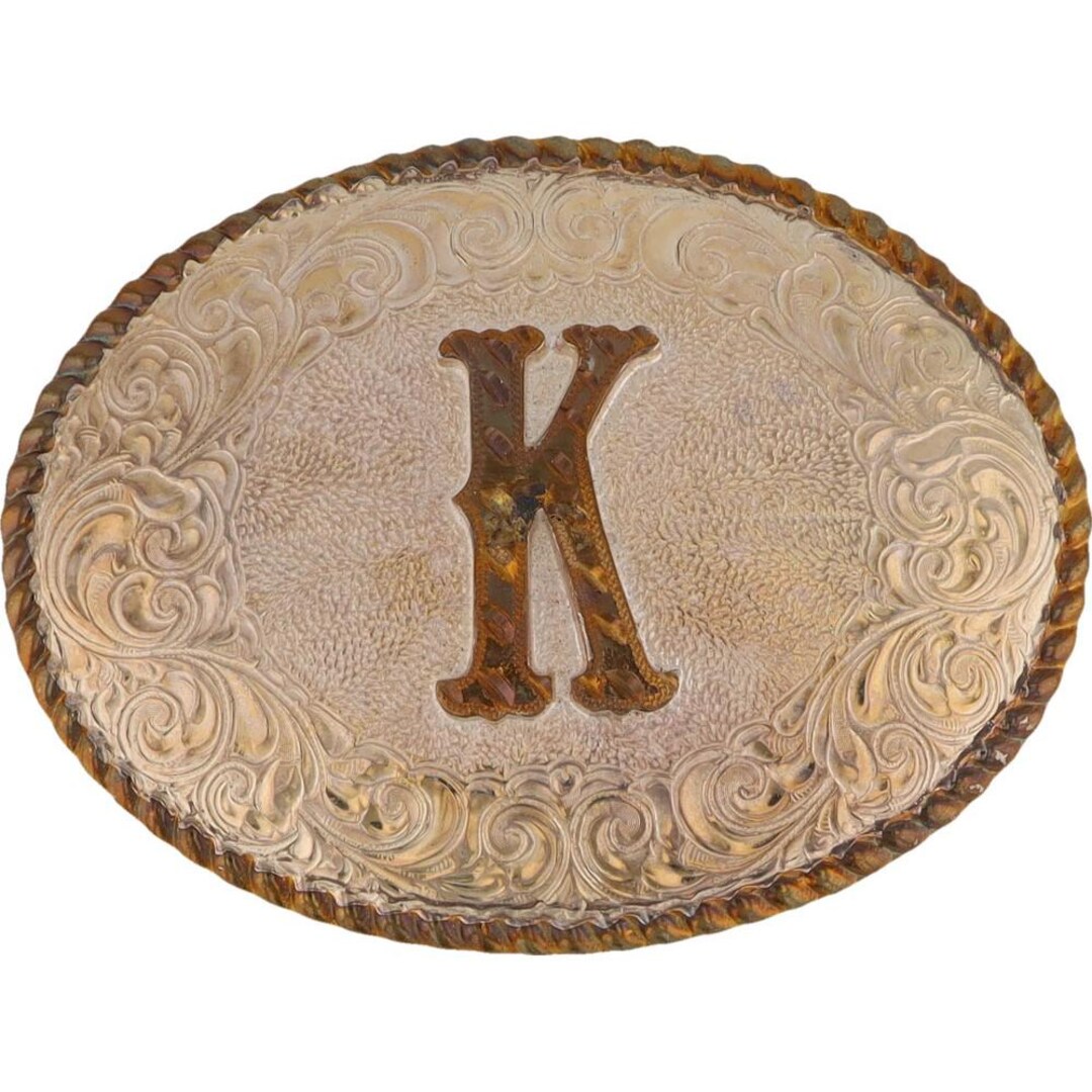 New Silver P K Letter Initial Name Kelly Karl Kevin Kyle NOS Vtg Belt ...