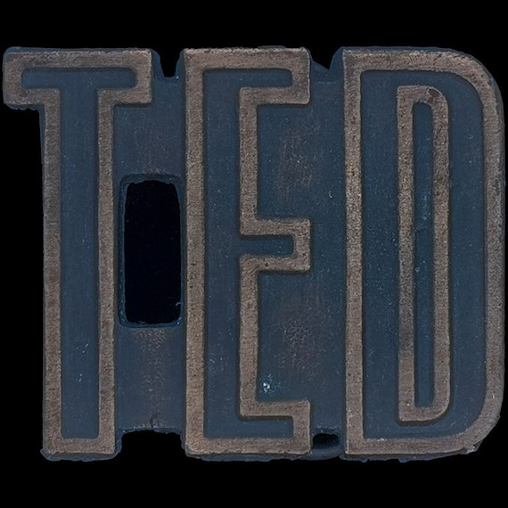 Ted Teddy Name Bubble Letter Old School Hippie Wester… - Gem