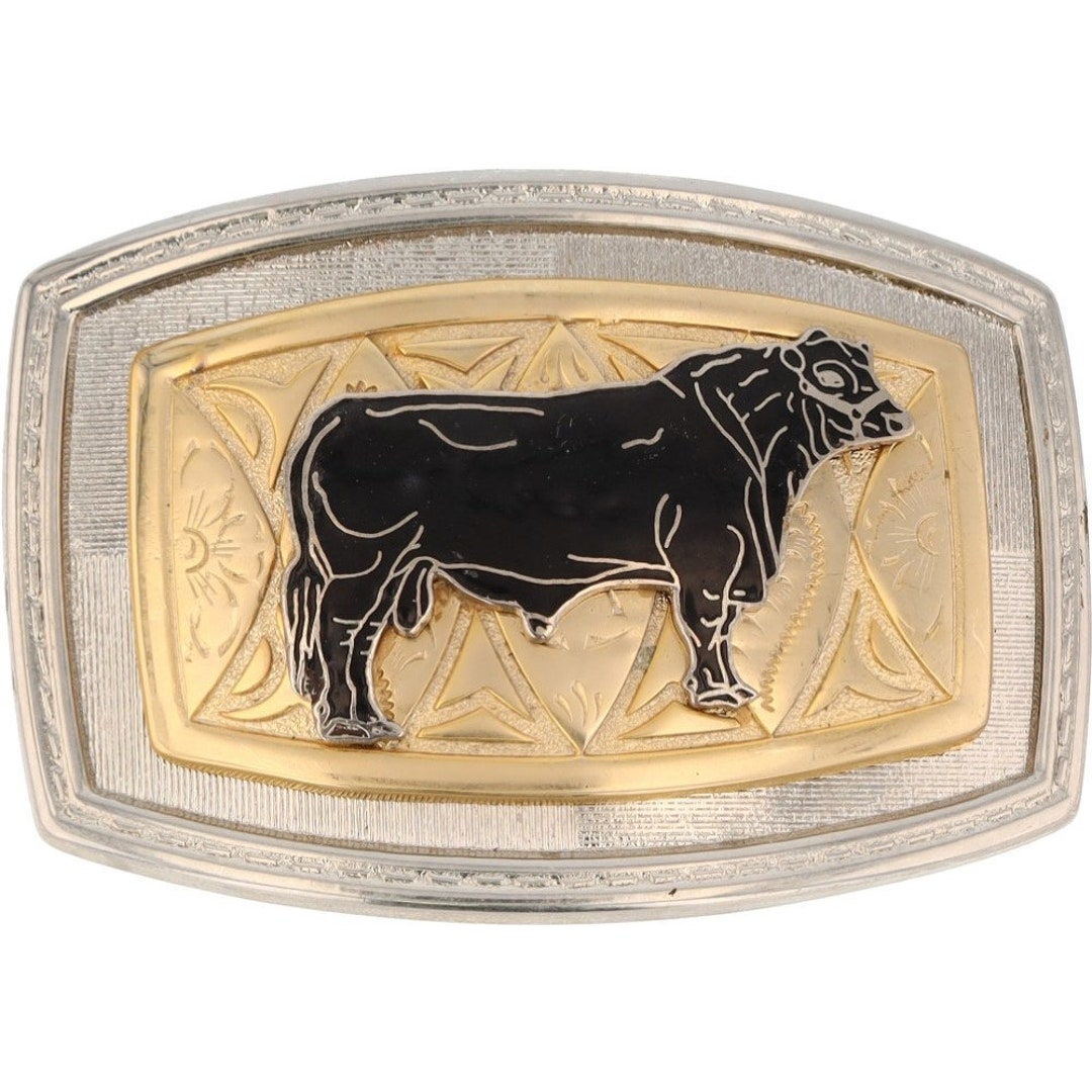 Cattlemen Bull Cow Livestock Cattle Beef Rancher 1980s Nos Vintage Belt ...
