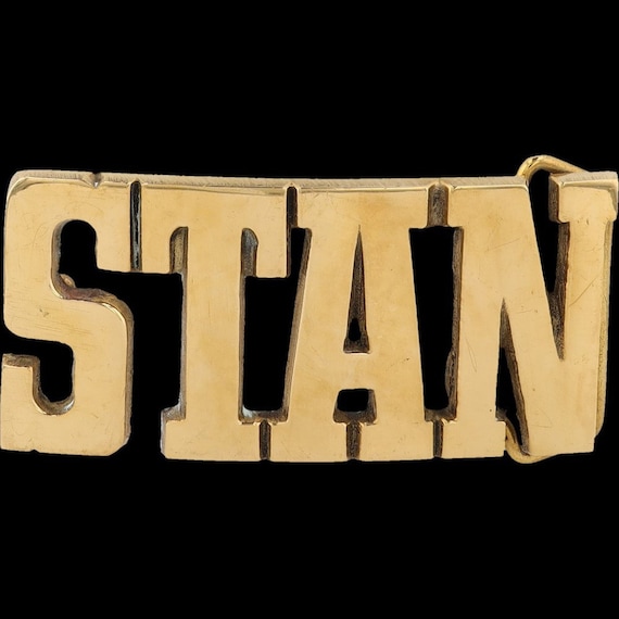 New Brass Stan Stanley Stanly Name Tag 1980s Nos Vint… - Gem