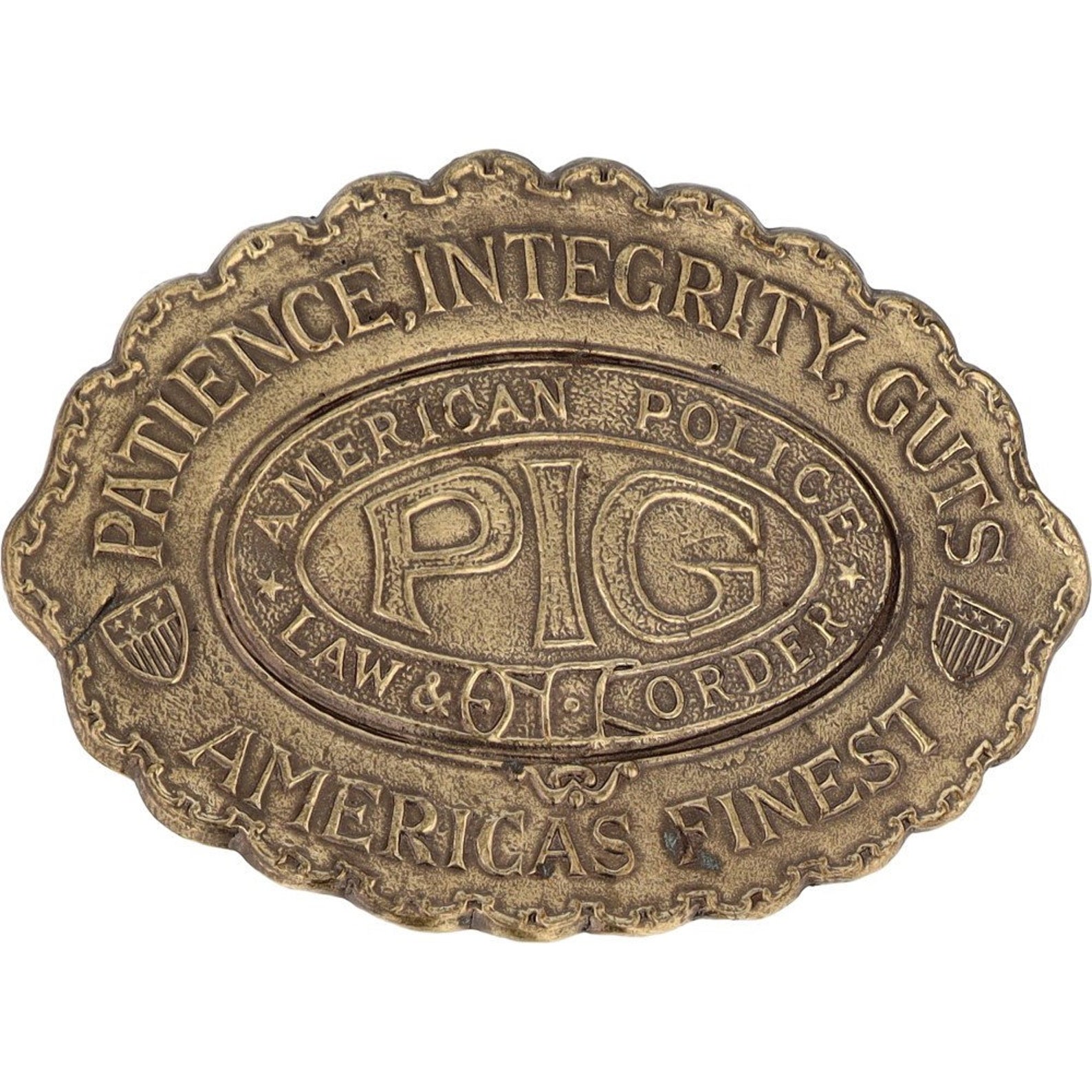 Police Pig Cop Hog Officer Funny Hippie Western Biker 1970s - Etsy