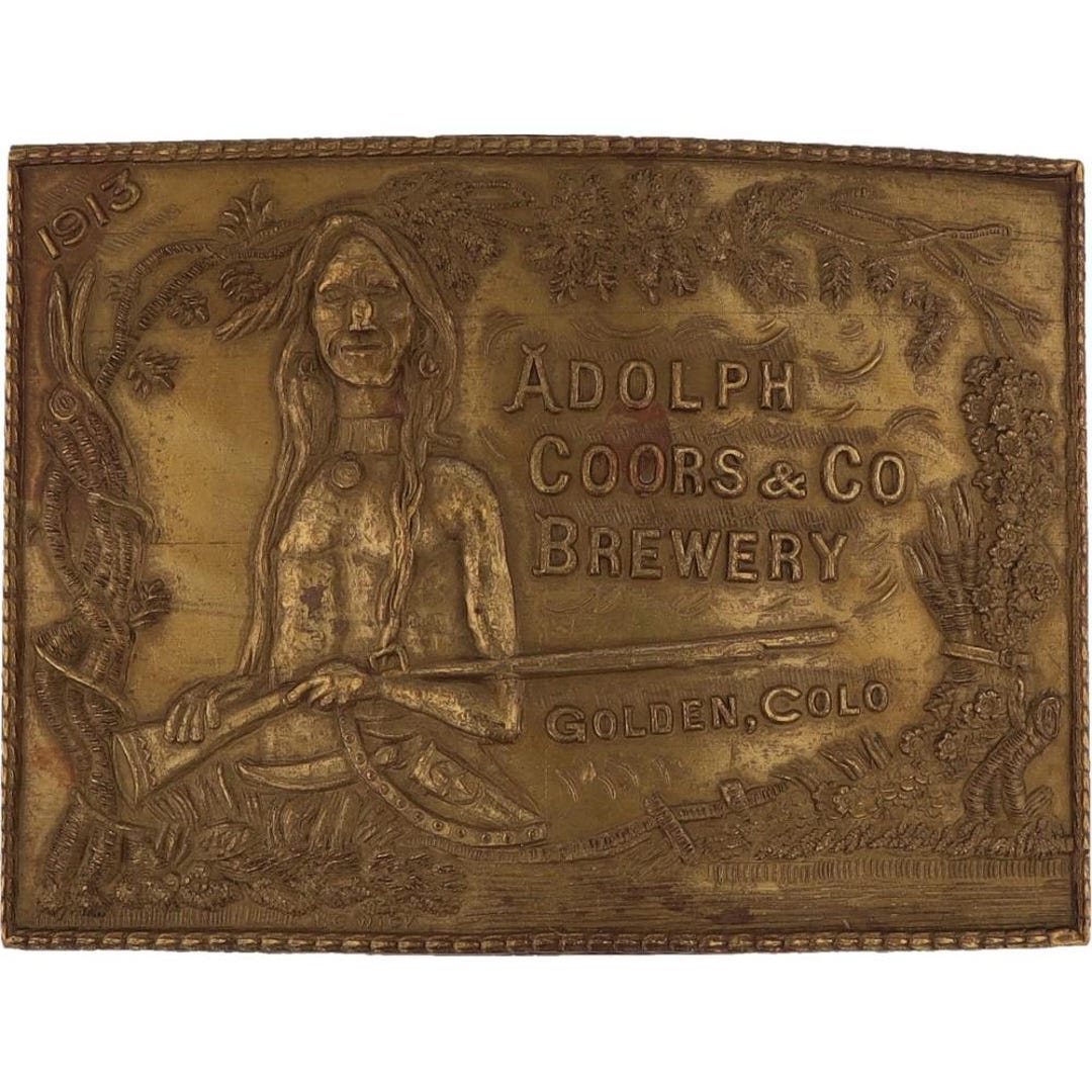 Brass Adolf Coors Beer Rocky Mountain Golden Colorado 1970s Vintage ...