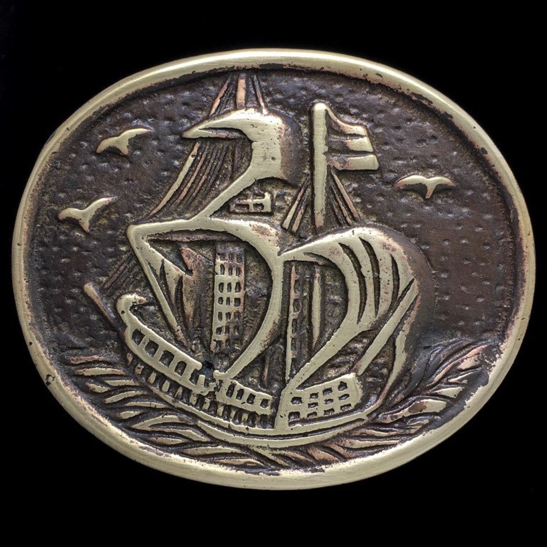 Clipper Ship Boat Sailing Nautical Bird Wave Sea Solid Brass ...