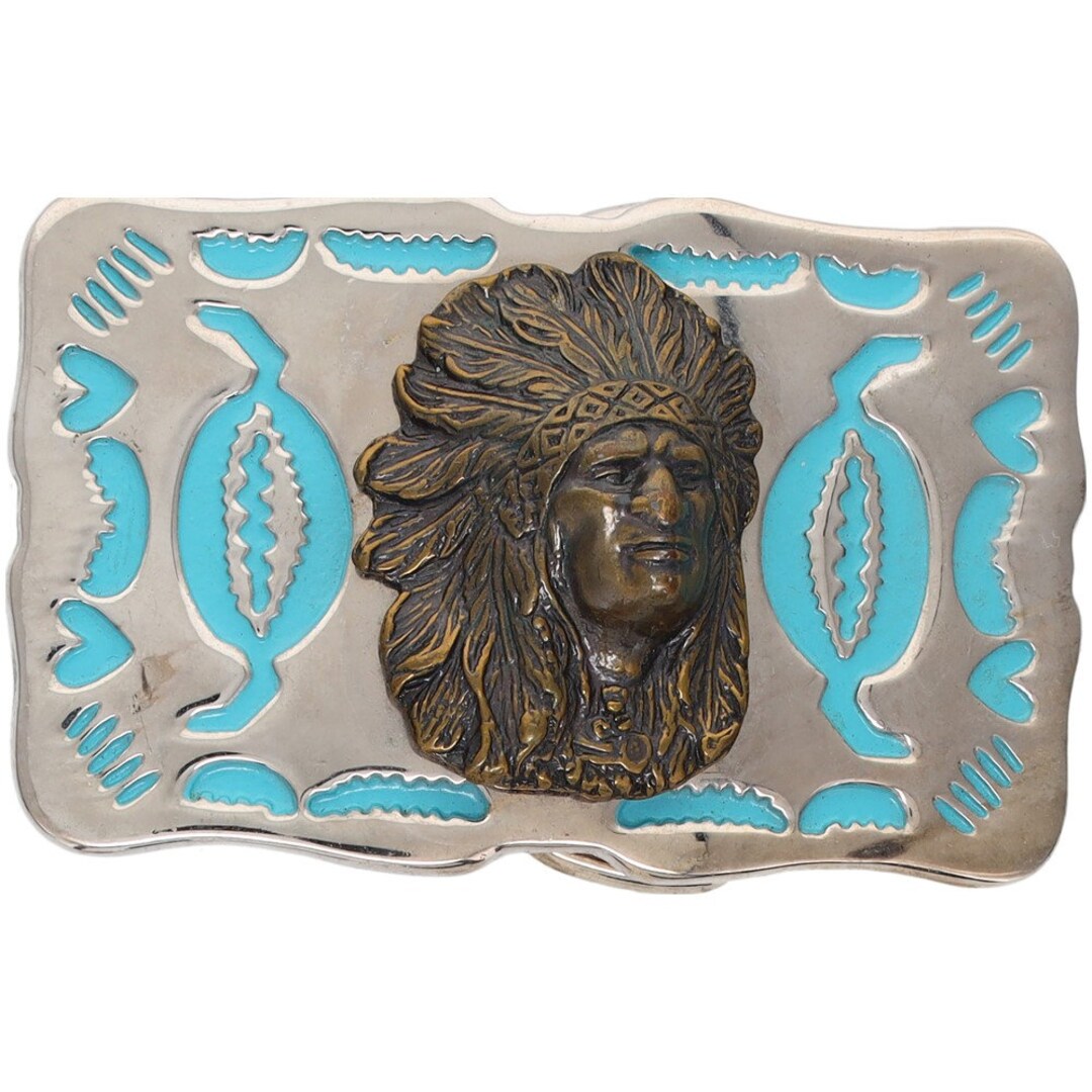 Native American Indian Chief Hippie Western Cowgirl 1980s Vintage Belt ...