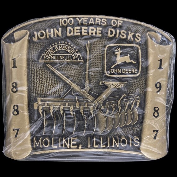 New Brass John Deere Leaping Deer Logo Tractor Disk 80s NOS - Etsy