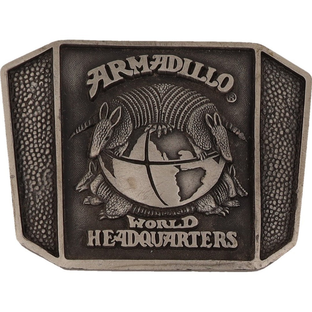 Armadillo World Headquarters Willie Nelson Austin Texas 70s Vintage Belt Buckle Music Poster Art ...