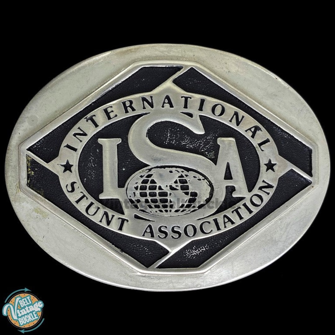 Rare ISA Stuntmen Sa Intl Stunt Assn Man Stunts Unlimited Vintage Belt ...