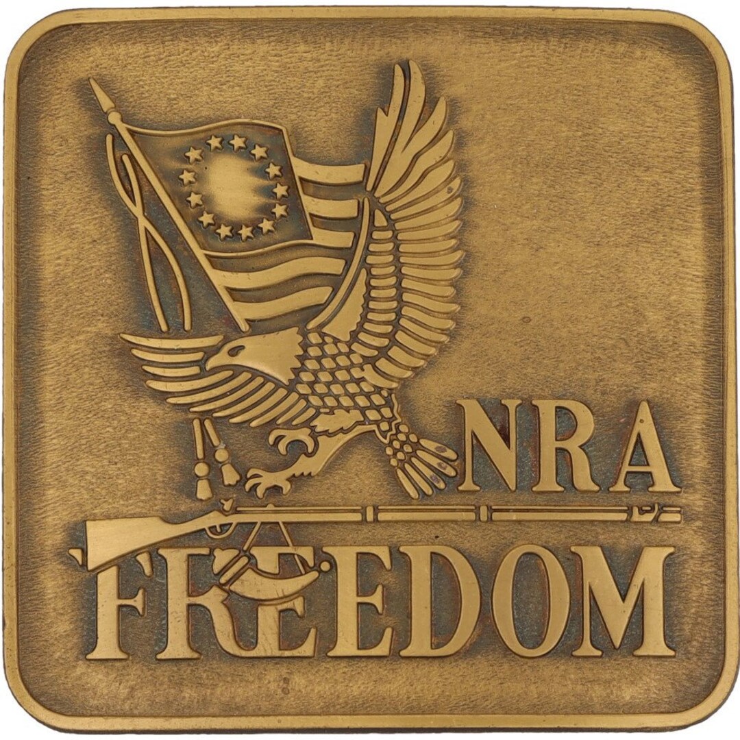 Brass Nra 2nd Amendment Gun Rights Article Ii Western 1970s Vintage ...