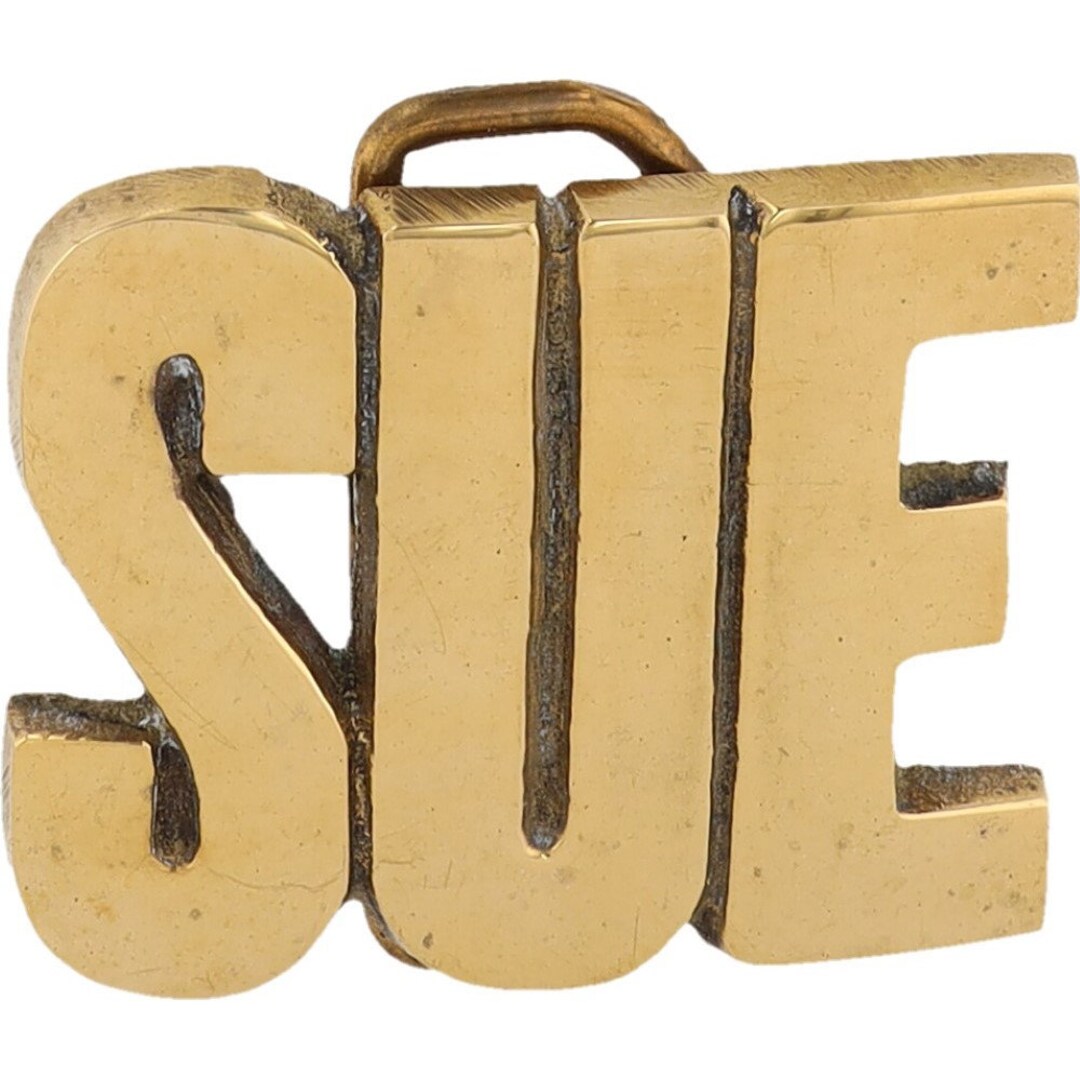 New Brass Sue Susan Susie Name Tag 1970s Nos Vintage Belt Buckle ...