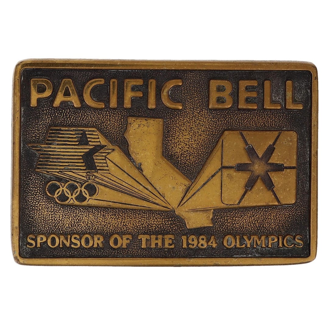 Brass Pacific Bell 84 Olympics Telecommunications Los Angeles Vintage ...