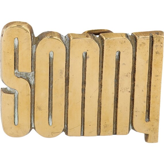 New Brass Sonny Son Sonnie Name Tag 1970s Nos Vintage… - Gem