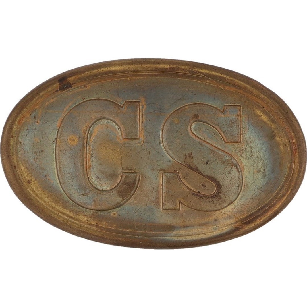 Brass Cs Csa Civil War Confederate States Cs Plate for Cartridge Box ...