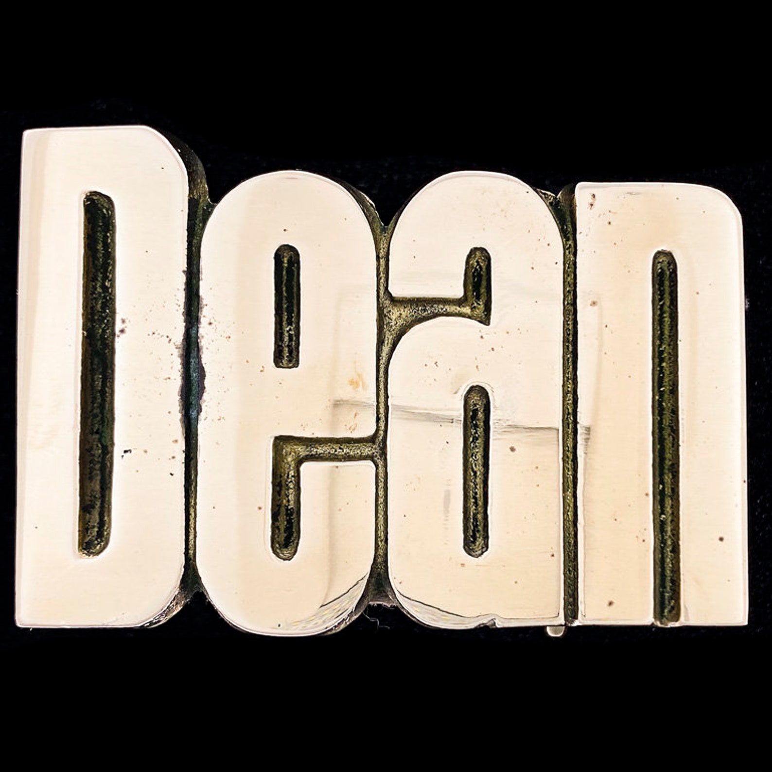 Dean Name Retro Old School Hippie Western Solid Brass 1970s - Etsy
