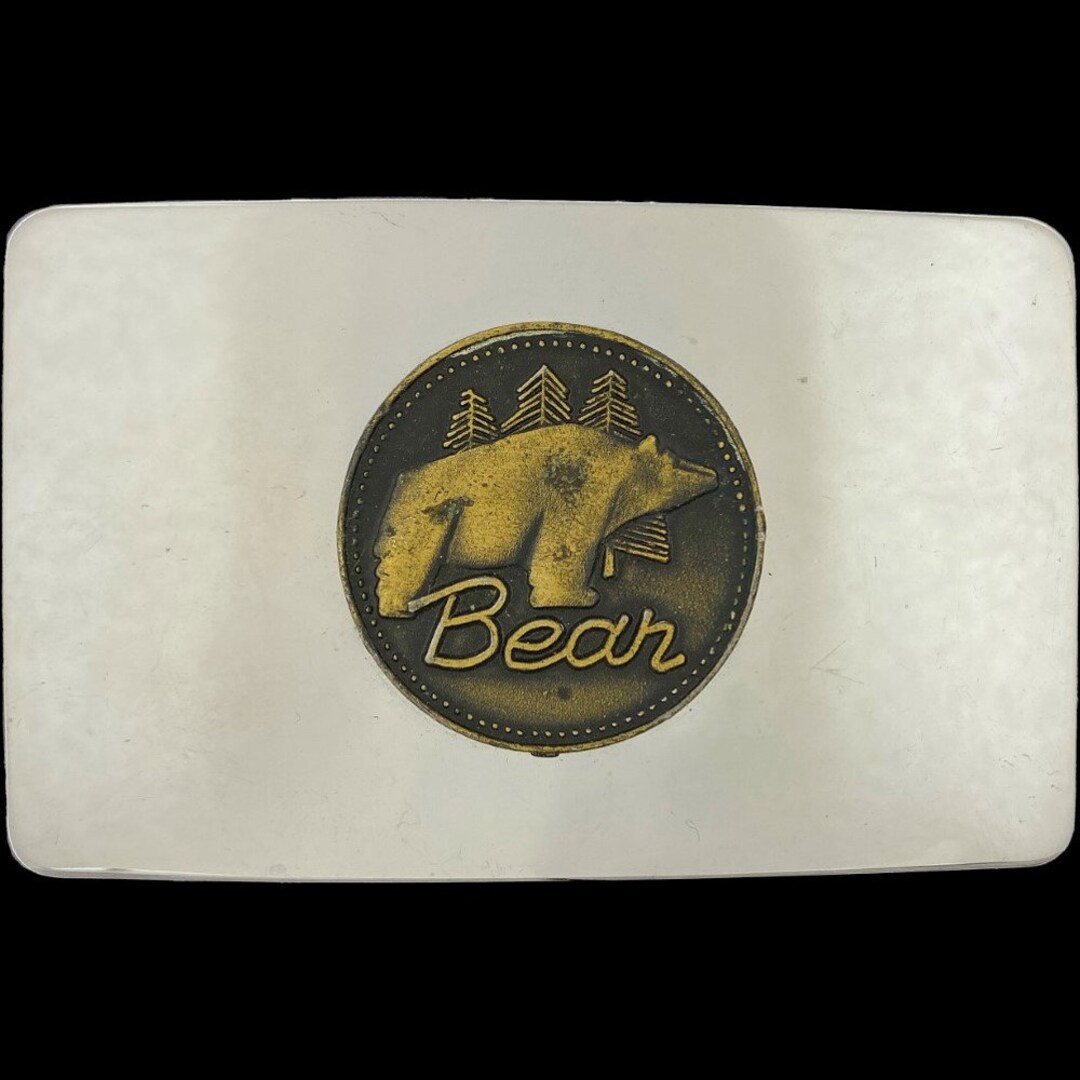 Fred Bear Archery Logo Coin Traditional Recurve Bow 1970s NOS Vintage Belt Buckle Compound Arrow ...
