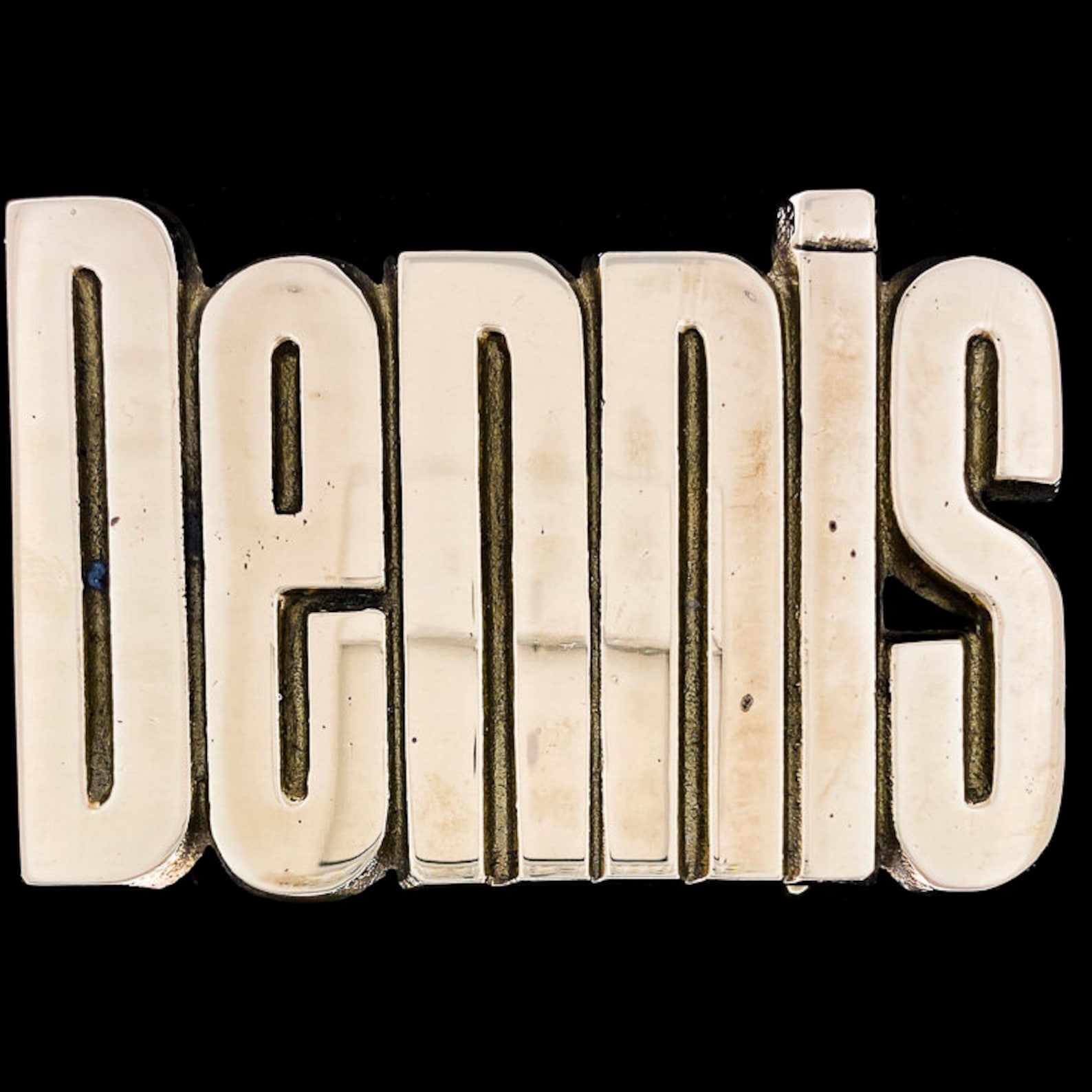 Dennis Name Retro Old School Hippie Western Solid Brass 1970s - Etsy