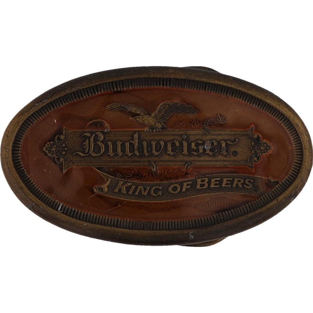 Budweiser Beer Brewing Company Lager Beverage Brand 1970s Vintage Belt ...