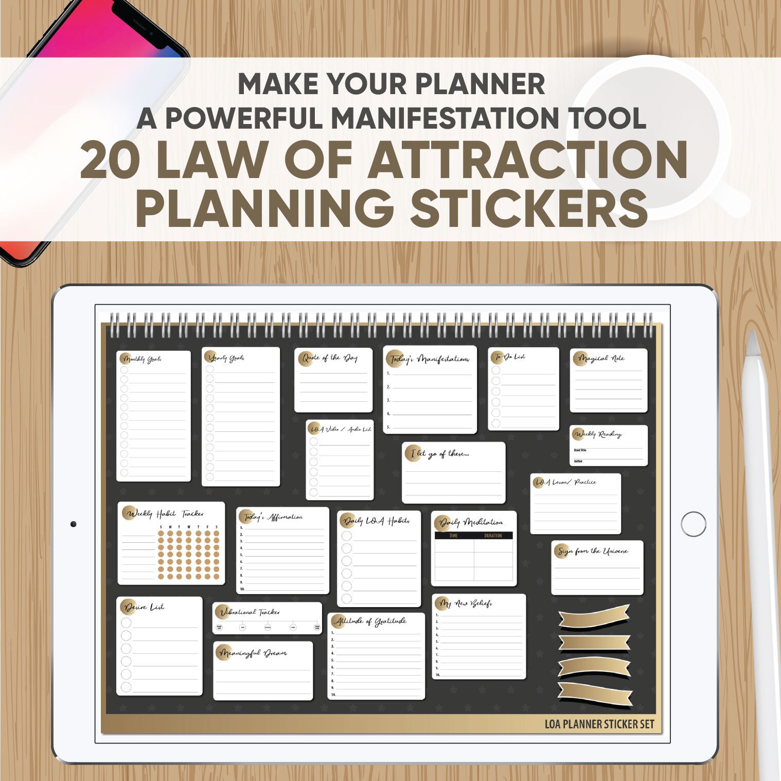20 DIGITAL LOA Planning Stickers for any digital planner | Etsy
