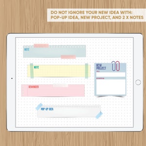 43 Paper DIGITAL Planner Stickers With 27 Blank Paper Notes (pre ...
