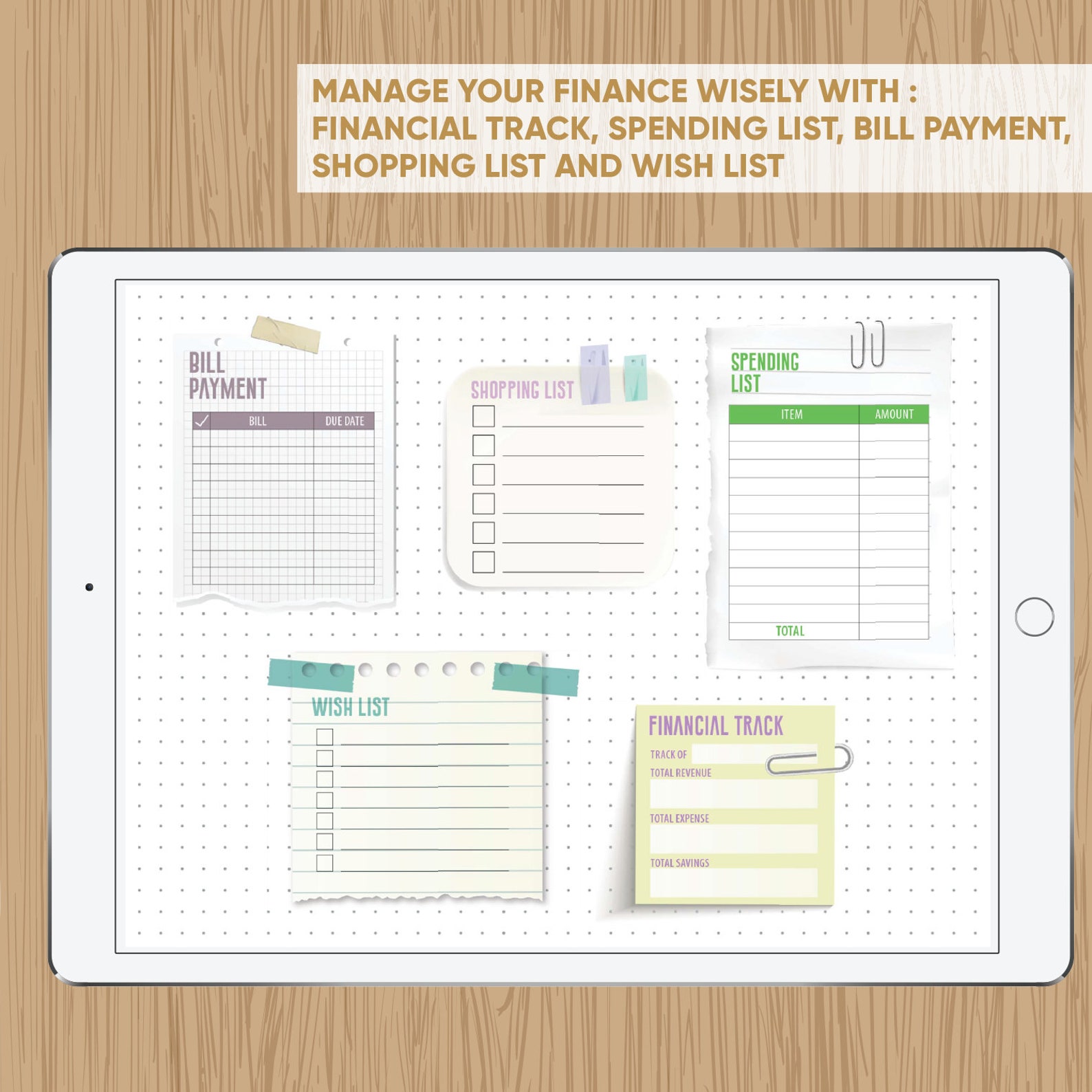 43 Paper DIGITAL Planner Stickers With 27 Blank Paper Notes (pre ...