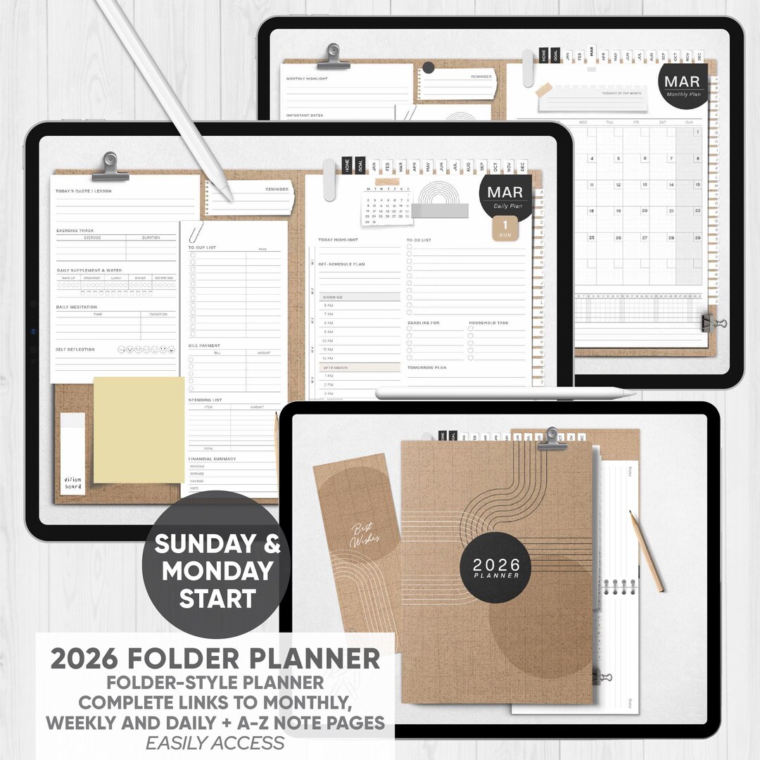 2026 Folder Planner- Functions in Design - Planner With Monthly, Weekly ...