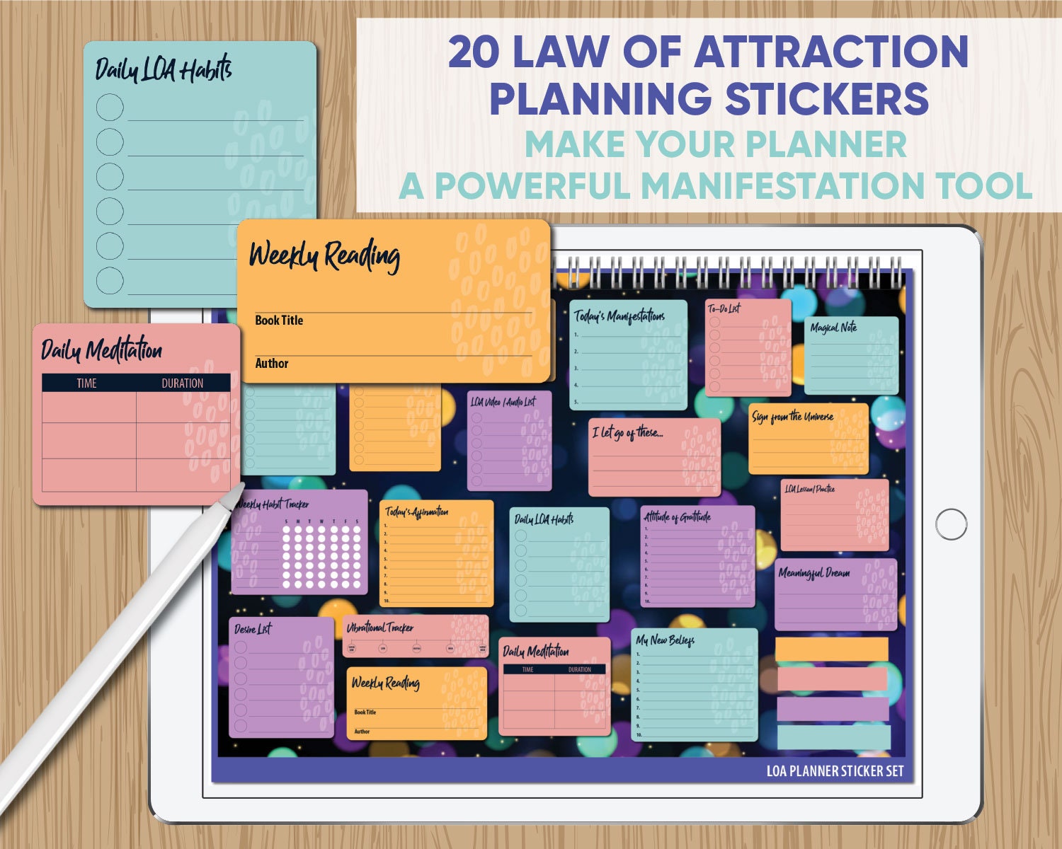 20 DIGITAL LOA Planning Stickers for Any Digital Planner Pngs Ready in ...
