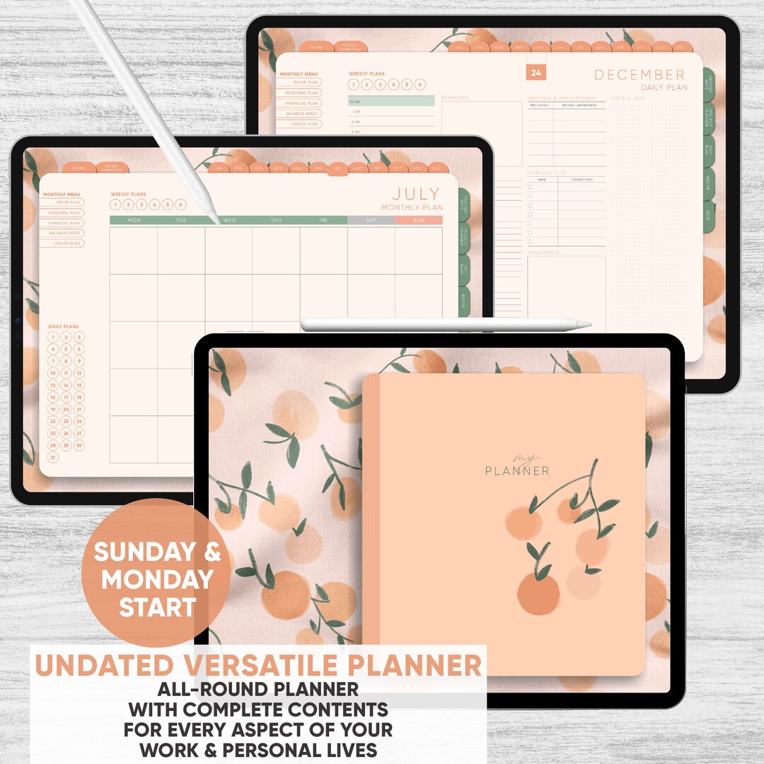 The Versatile Planner - Undated All-round Planner for Your Work and ...