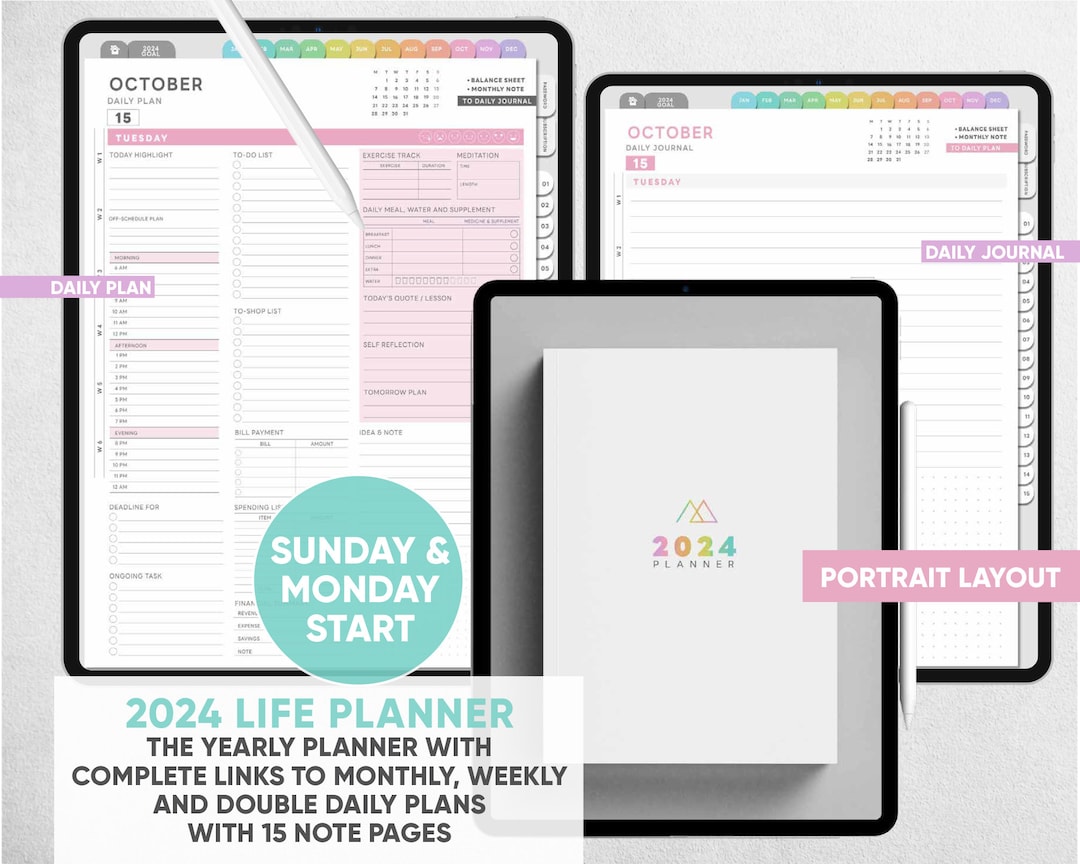 2024 Life Portrait Planner the Complete Yearly Planer for - Etsy