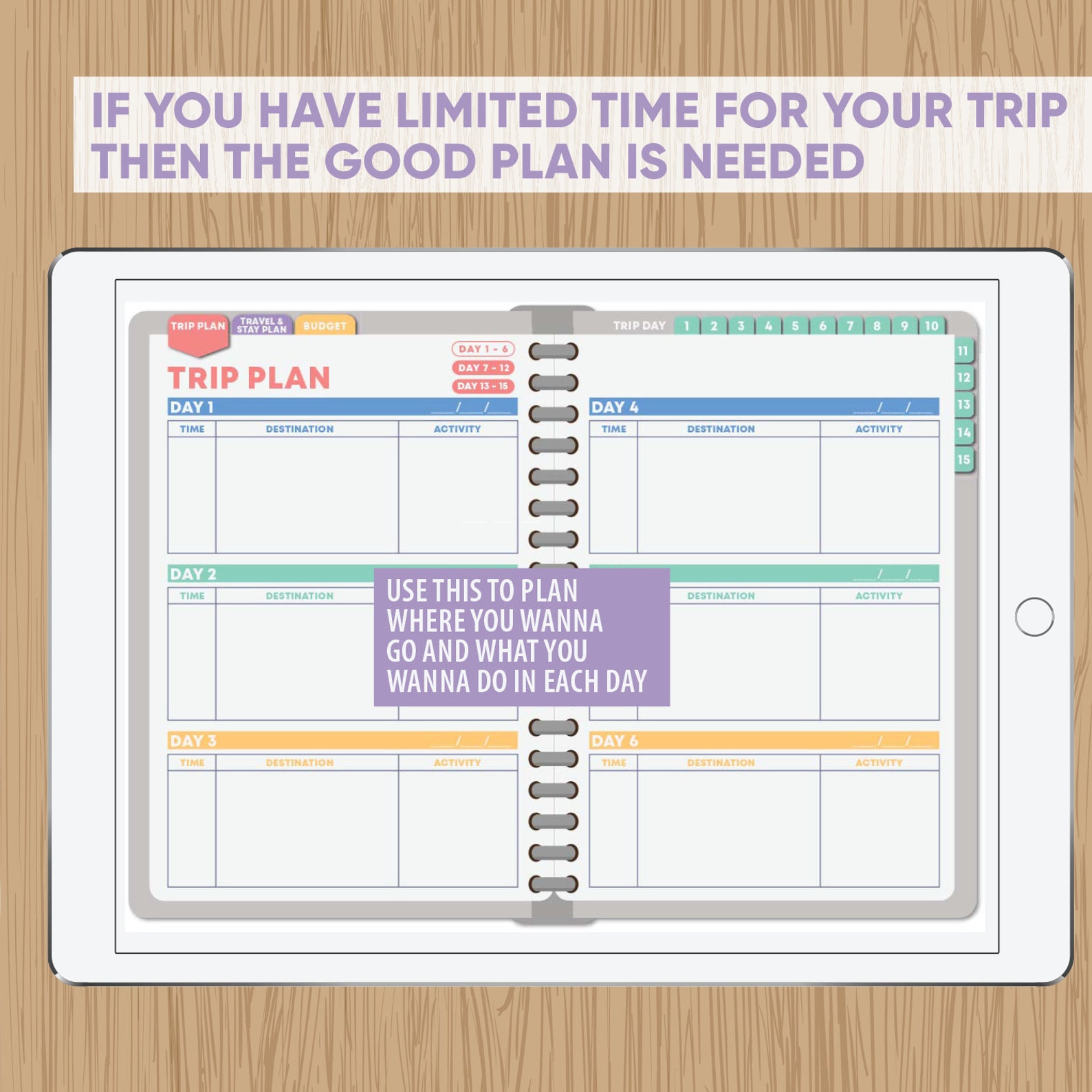 2-week 15-day DIGITAL Trip Planner With 25 DIGITAL Stickers - Etsy